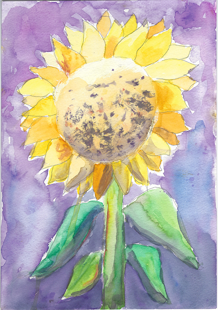 Sunflower Watercolor Art Lesson - Christian Art Lessons