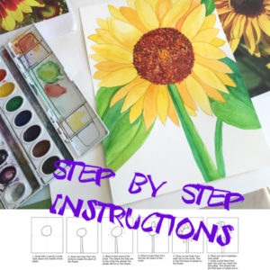 Sunflower Watercolor Art Lesson - Christian Art Lessons