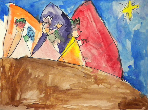 The Three Kings Watercolor Art Lesson - Christian Art Lessons