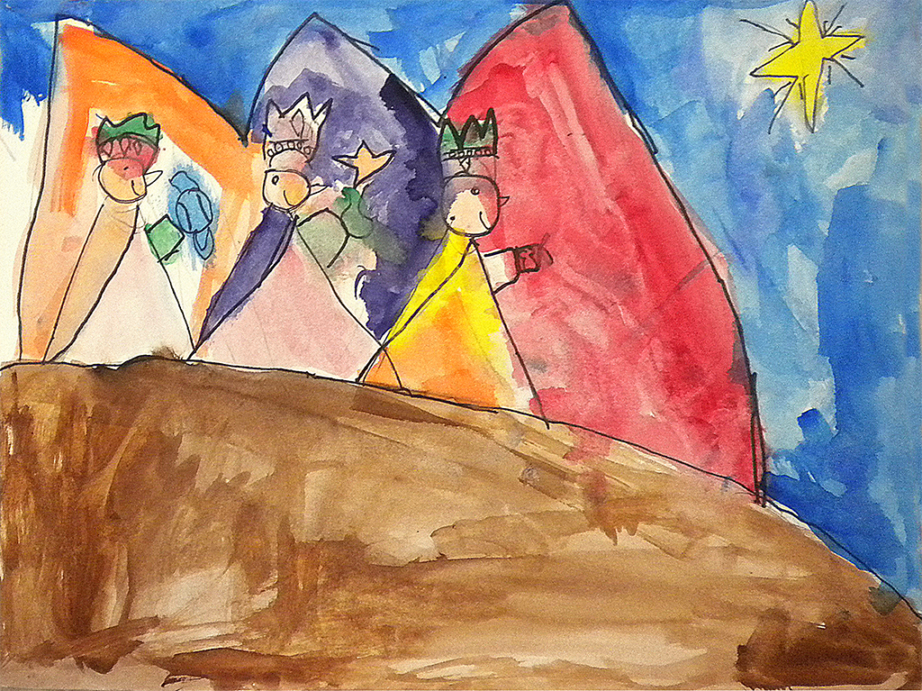 The Three Kings Watercolor Art Lesson - Christian Art Lessons