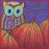 Owl & Pumpkin Landscape - Drawing in Oil Pastel PDF Art Lesson ...