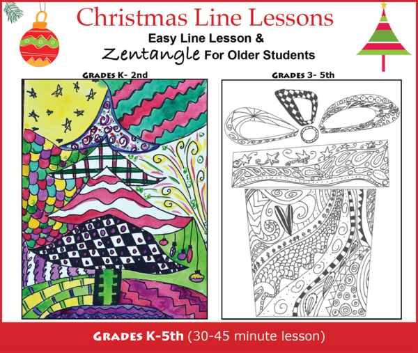 Christmas Doodle Zentangle Art Lesson - Christian Art Lessons