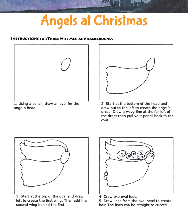Angels At Christmas - Christian Art Lessons