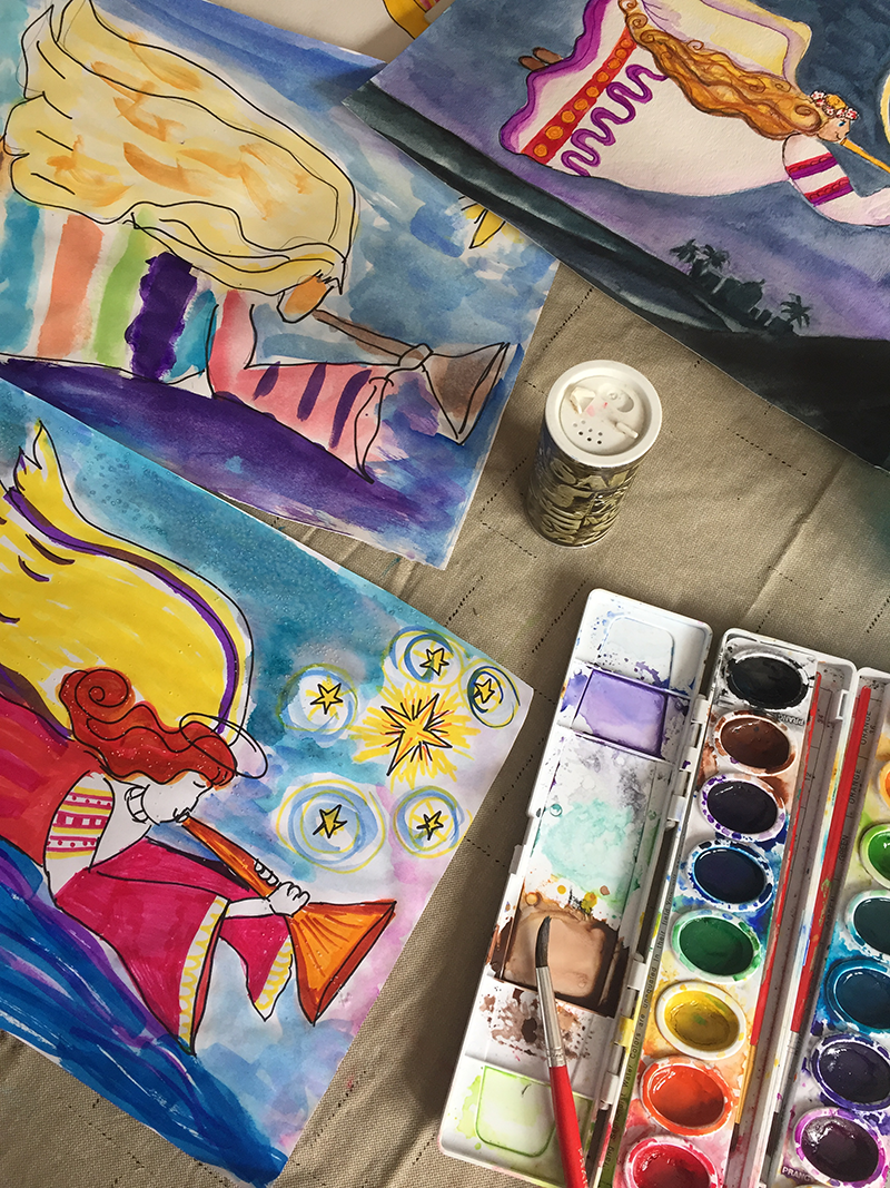 Angels At Christmas - Christian Art Lessons