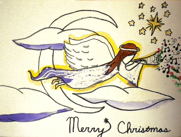 Angels At Christmas - Christian Art Lessons
