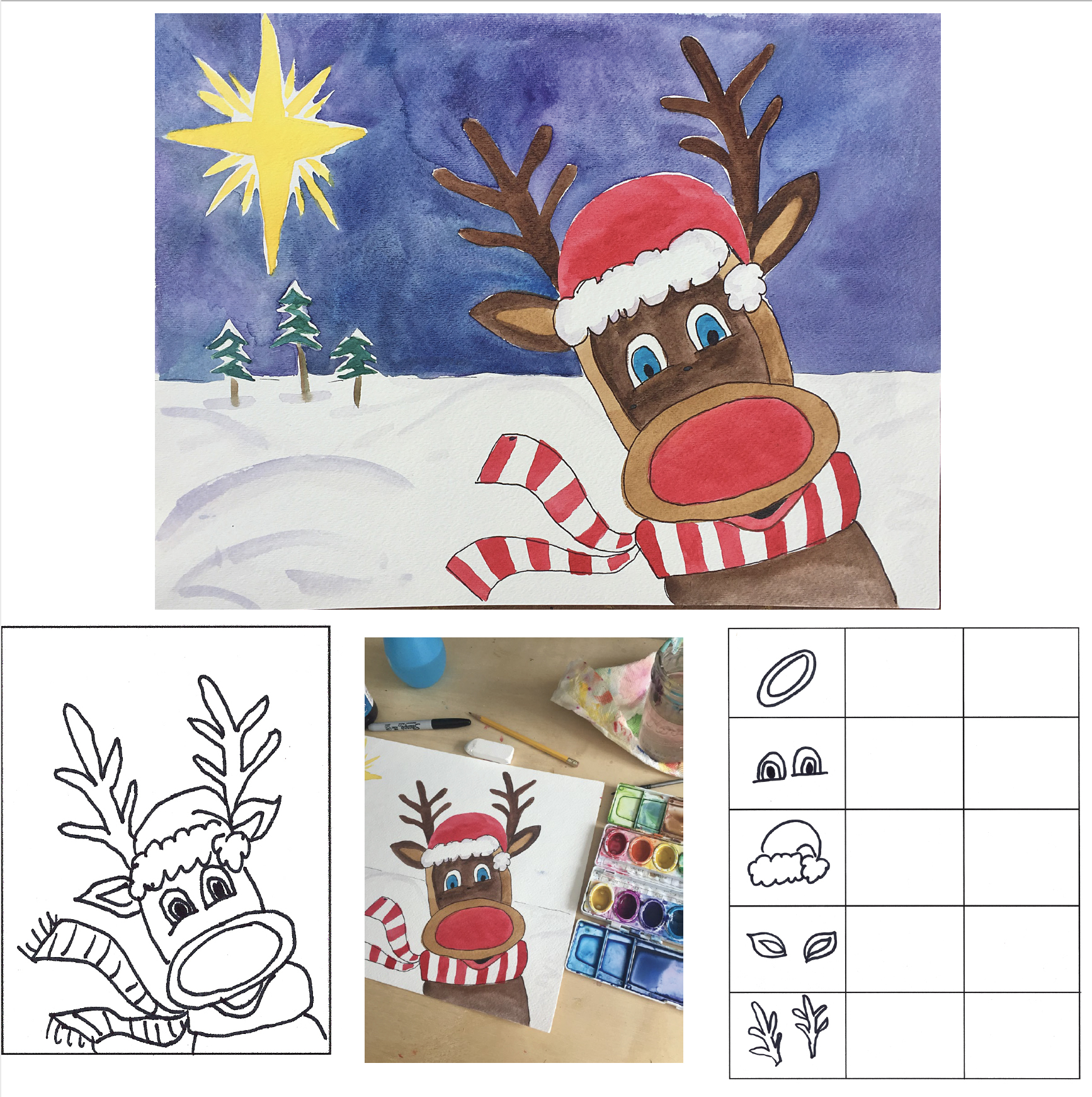 Christmas Reindeer - Christian Art Lessons