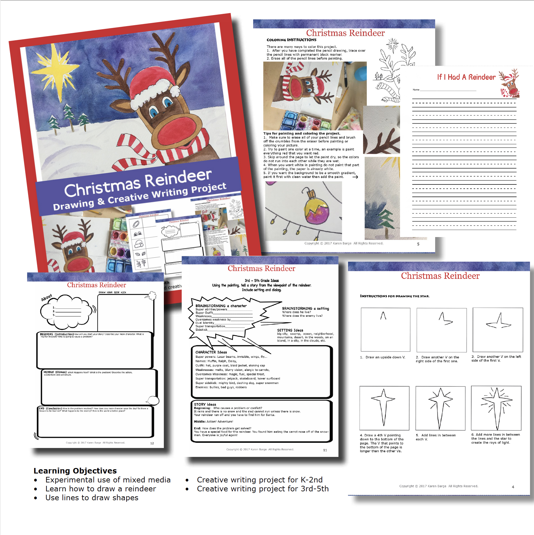 Christmas Reindeer - Christian Art Lessons