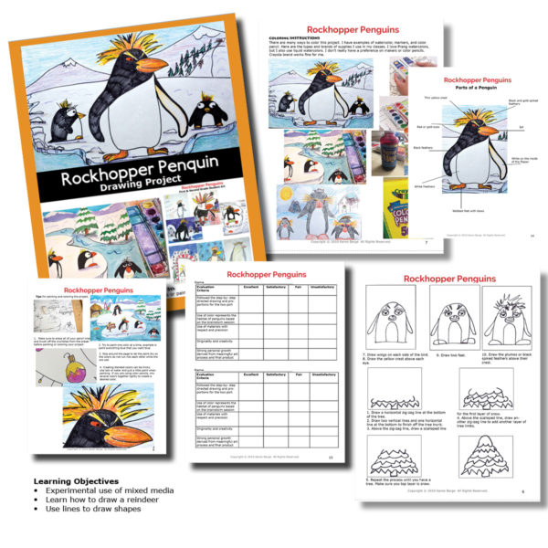 Rockhopper Penguins - Christian Art Lessons