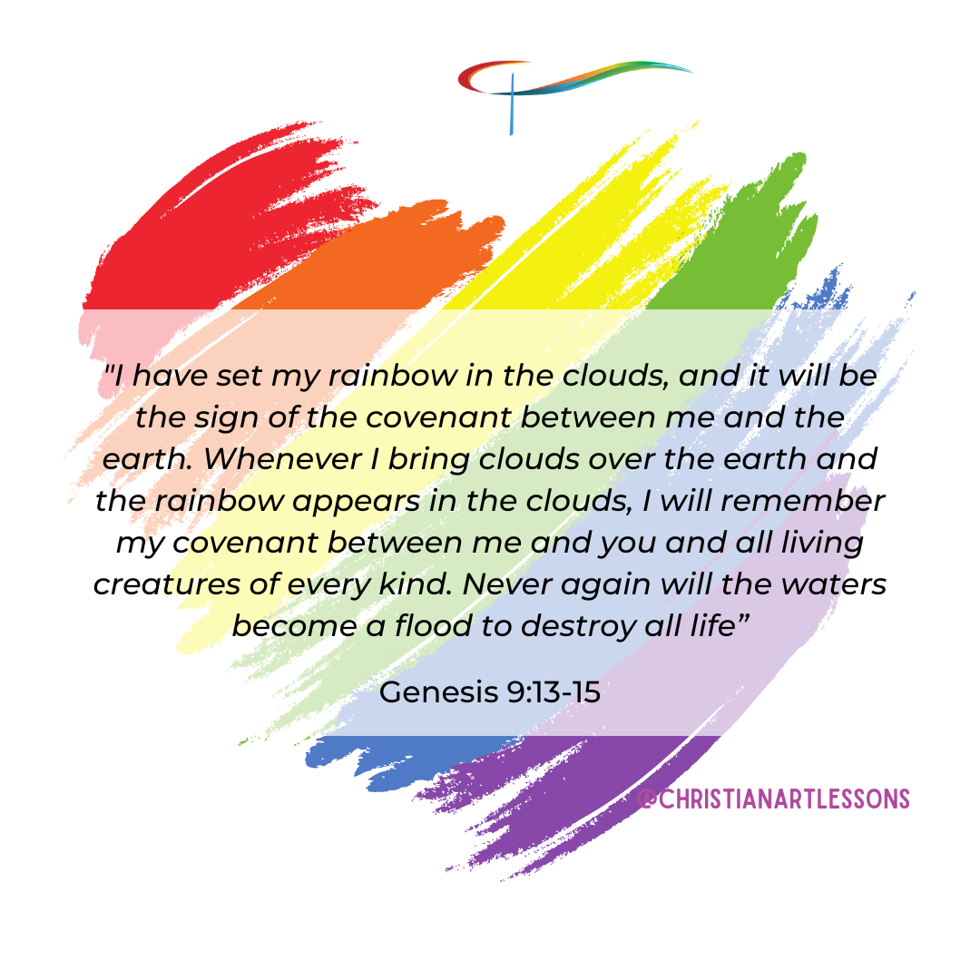 God Made The Rainbows - Christian Art Lessons