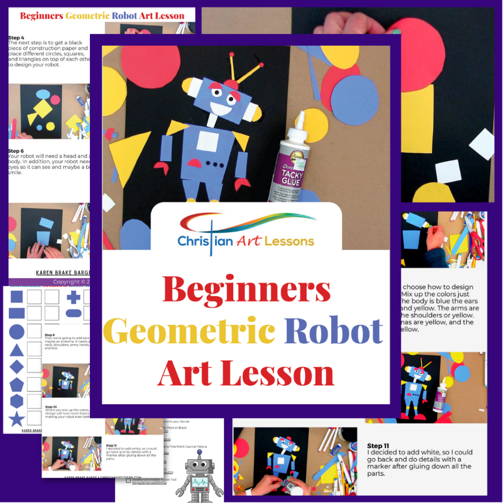 Build A Geometric Robot Art Lesson - Christian Art Lessons